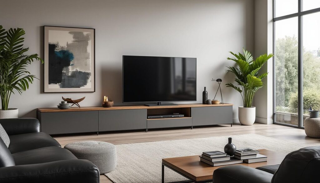L'élégance du Kikua : meuble TV 130 cm gris cendré, un atout pour votre ...